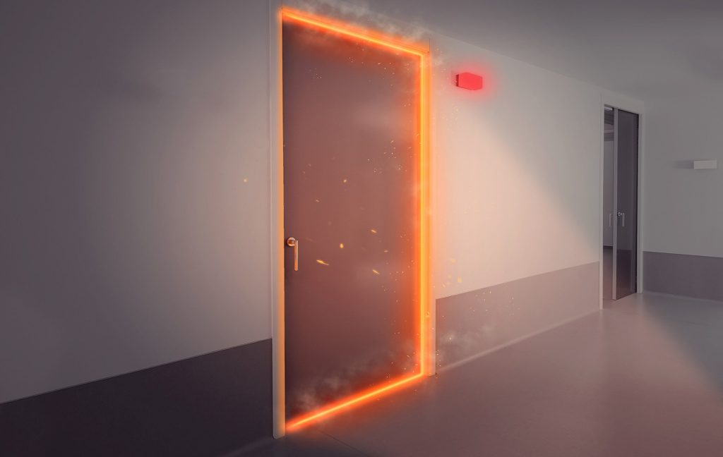 Zoom sur la porte coupe feu. Le blog d'Isofen